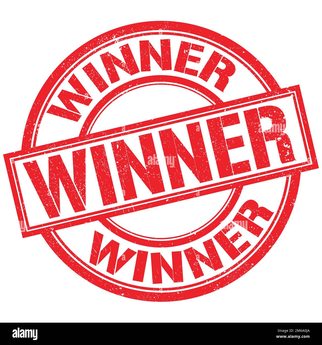 WINNER text written on red round stamp sign Stock Photo - Alamy