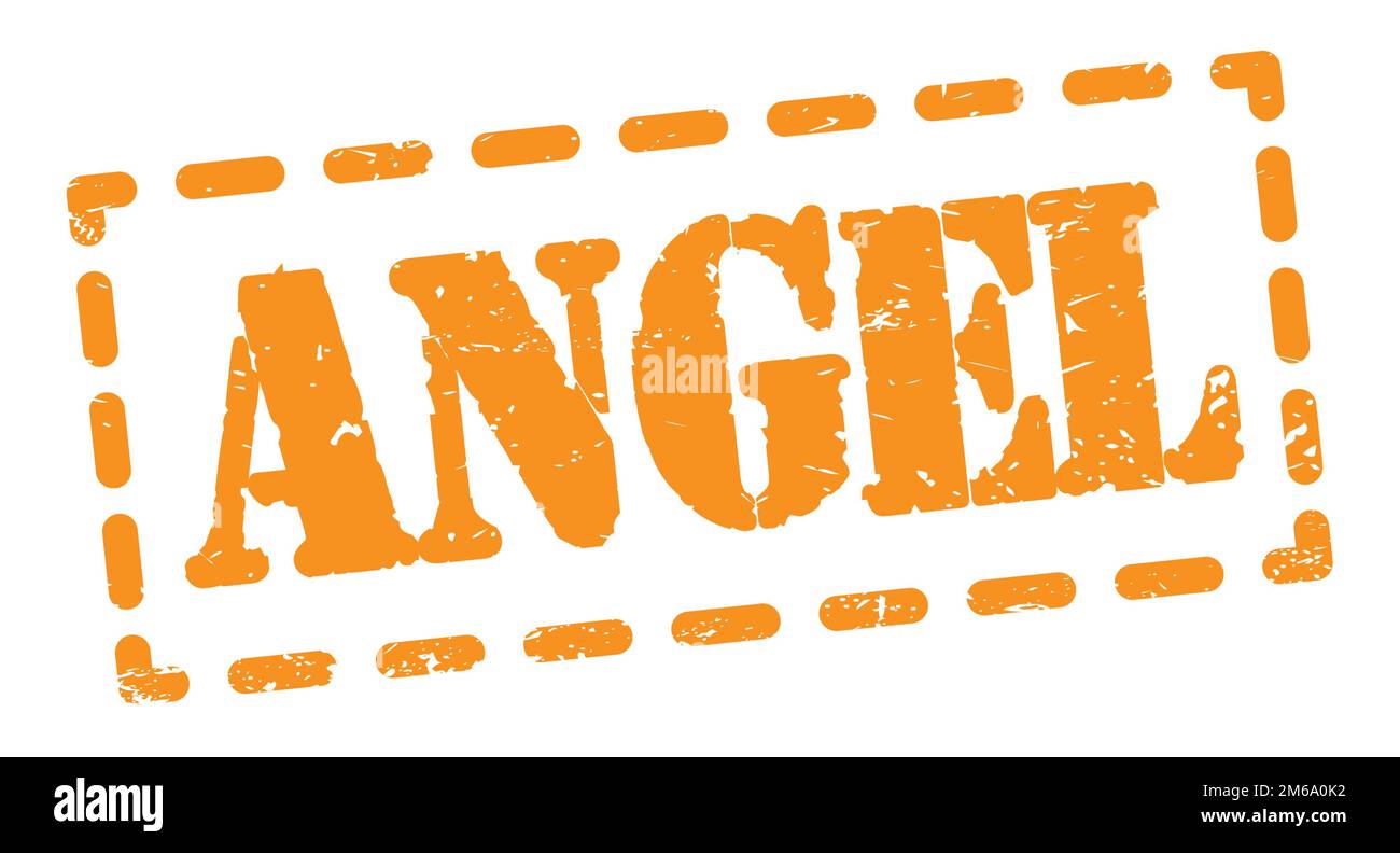 ANGEL text written on orange dash stamp sign Stock Photo - Alamy