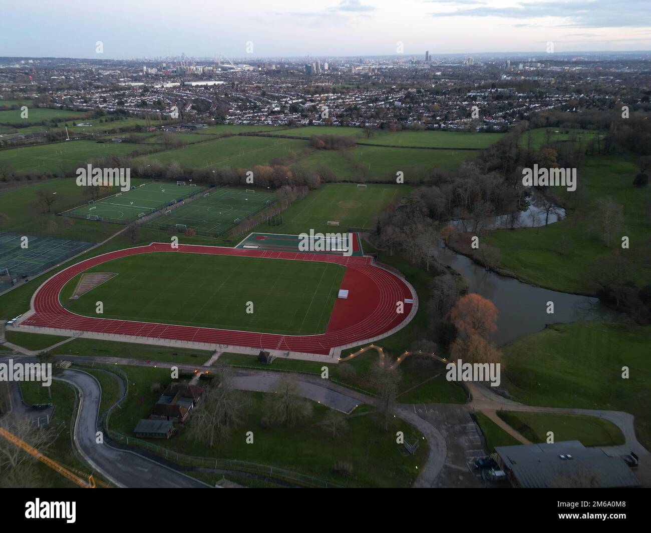 A drone view of the Harrow School Playing Fields in UK Stock Photo - Alamy