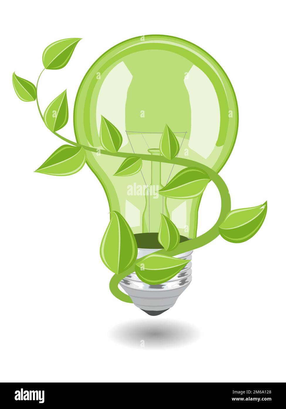 Vector bulb over white background Stock Photo - Alamy