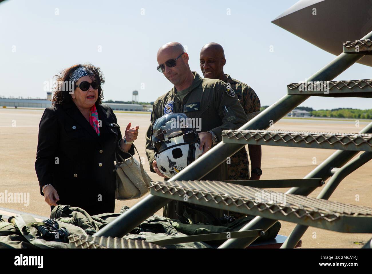 U.S. Marine Corps Lt. Gen. Michael E. Langley, right, the commander of ...