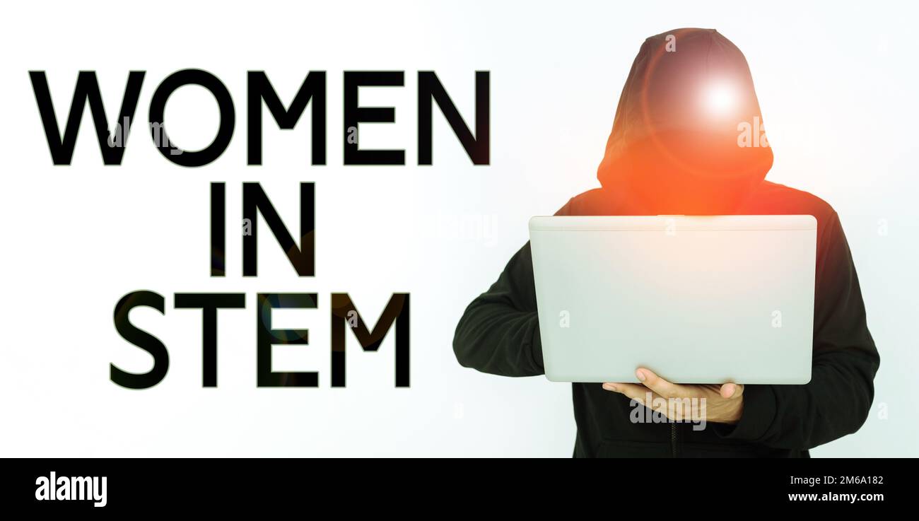 Conceptual display Women In Stem. Internet Concept Science Technology ...