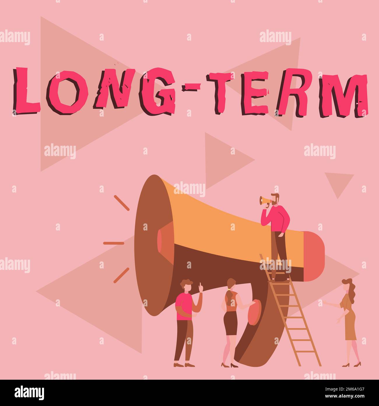 Text sign showing Long Term. Concept meaning occurring over or ...
