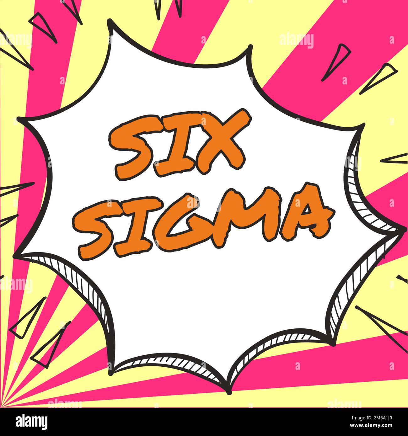 Text sign showing Six Sigma. Word Written on management techniques to ...