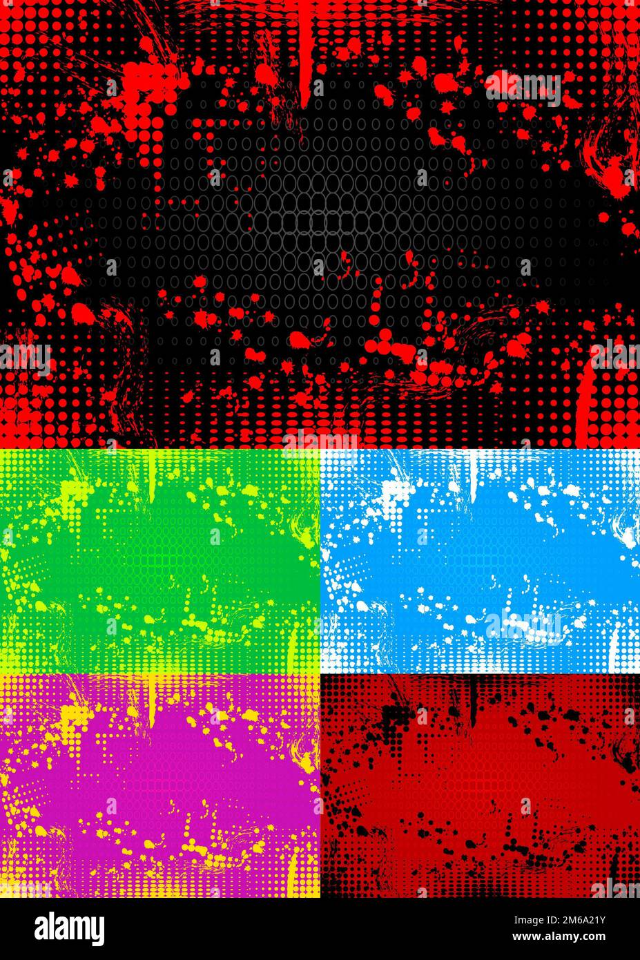 Set of abstract colourful banners: a negligent blo Stock Photo - Alamy