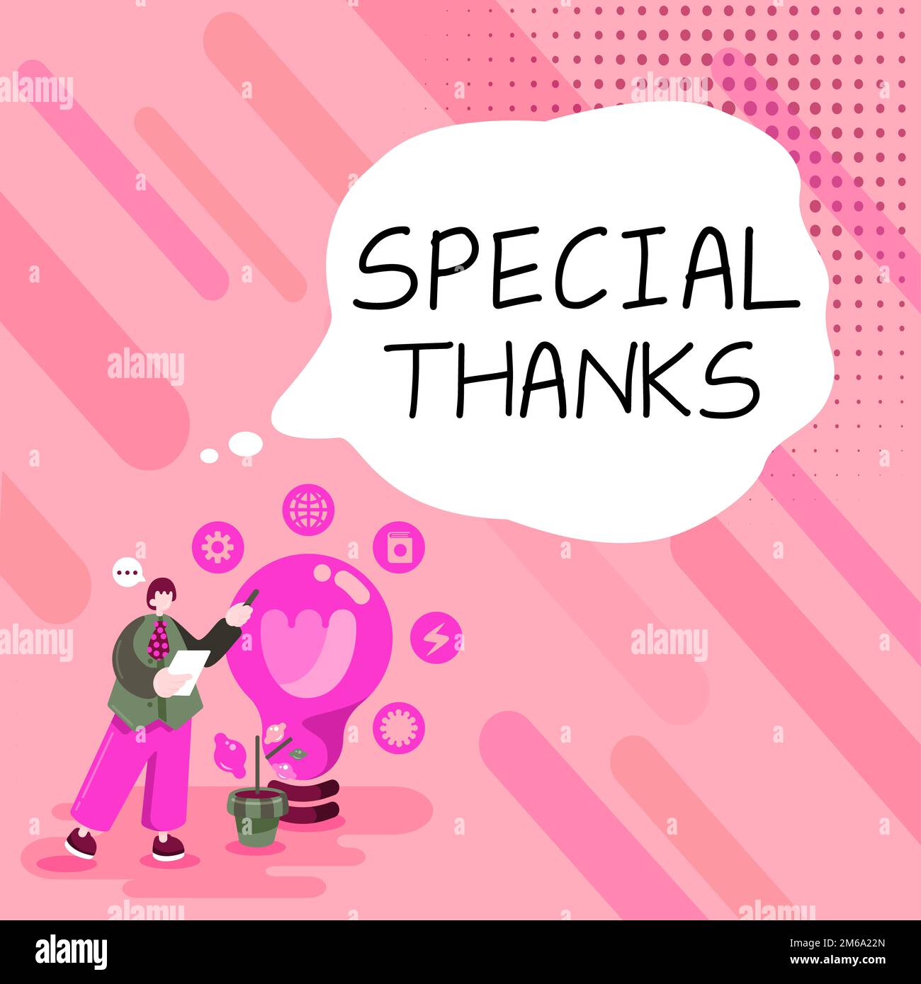 Writing displaying text Special Thanks. Conceptual photo expression of ...