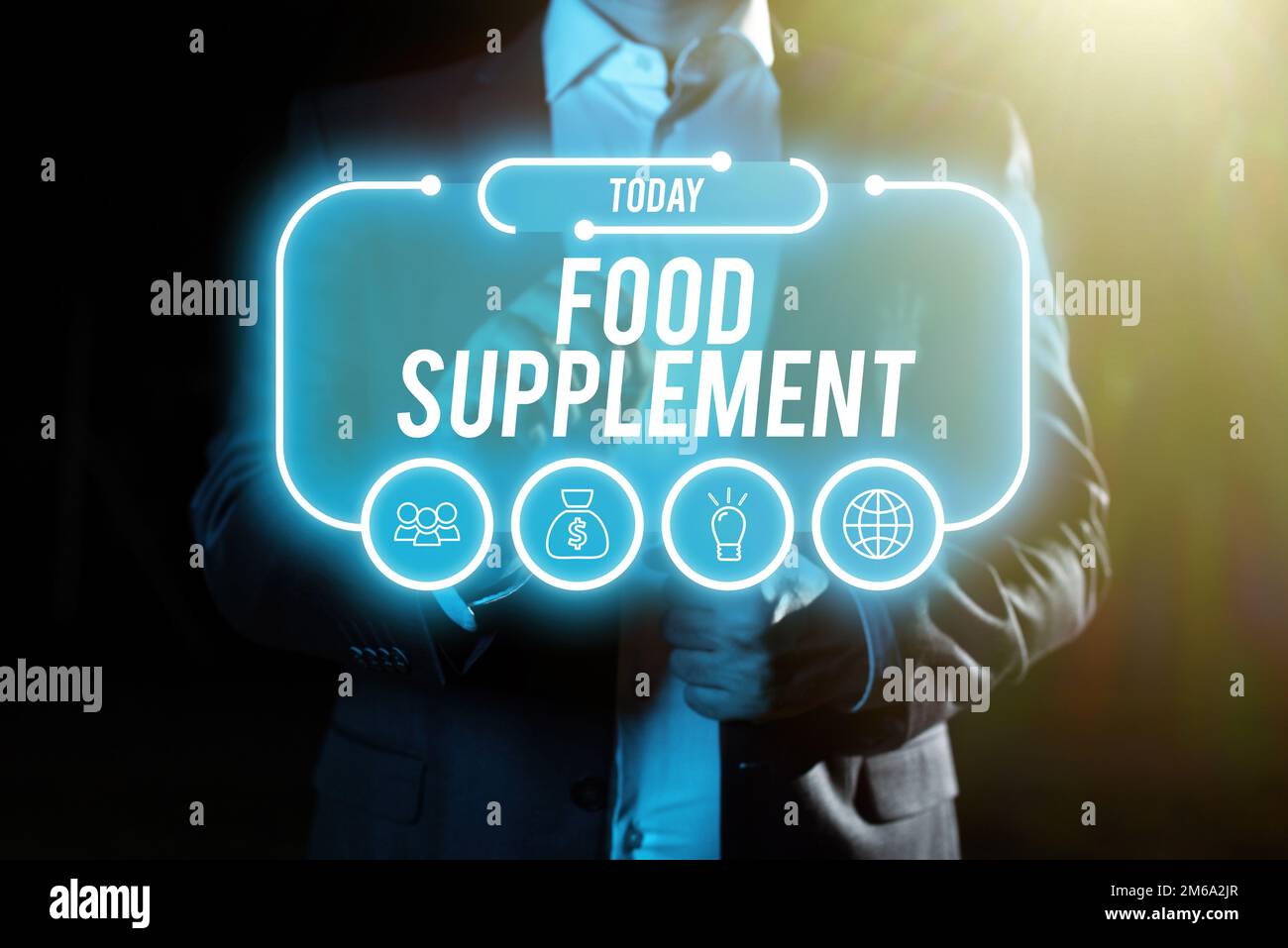 Conceptual display Food Supplement. Word for Conditions and practices ...