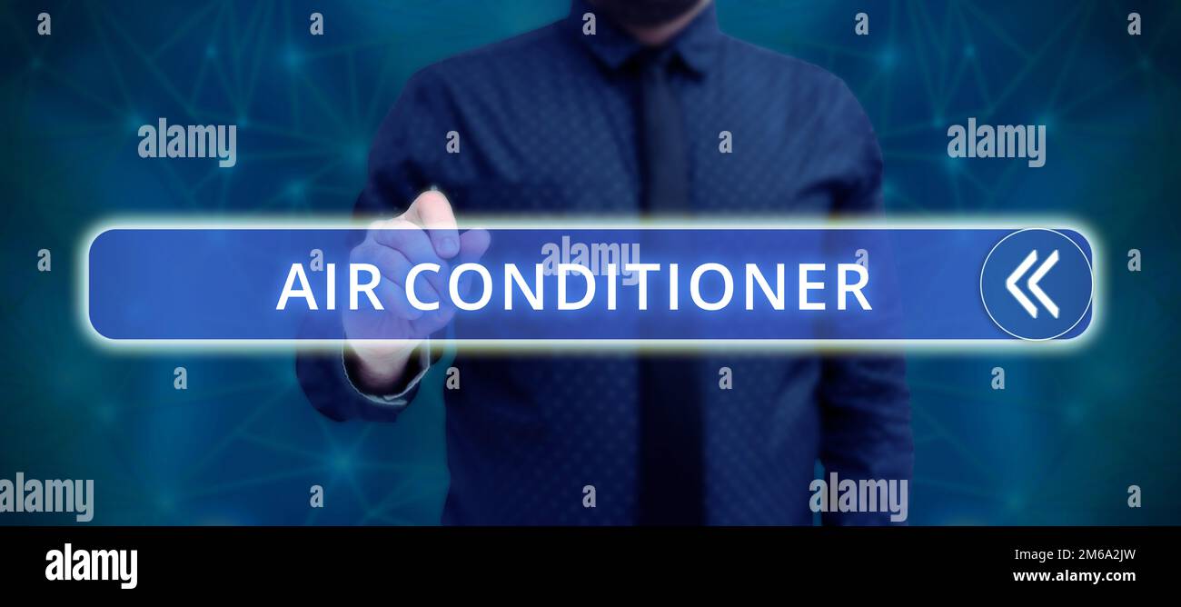 Text sign showing Air Conditioner. Business concept apparatus for ...