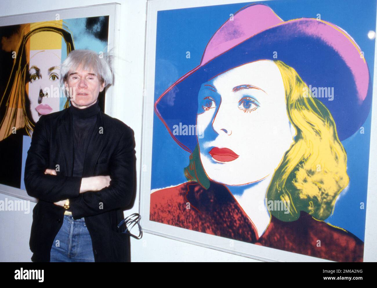 Andy Warhol at an exhibition in California Circa 1983 Credit: Ralph ...