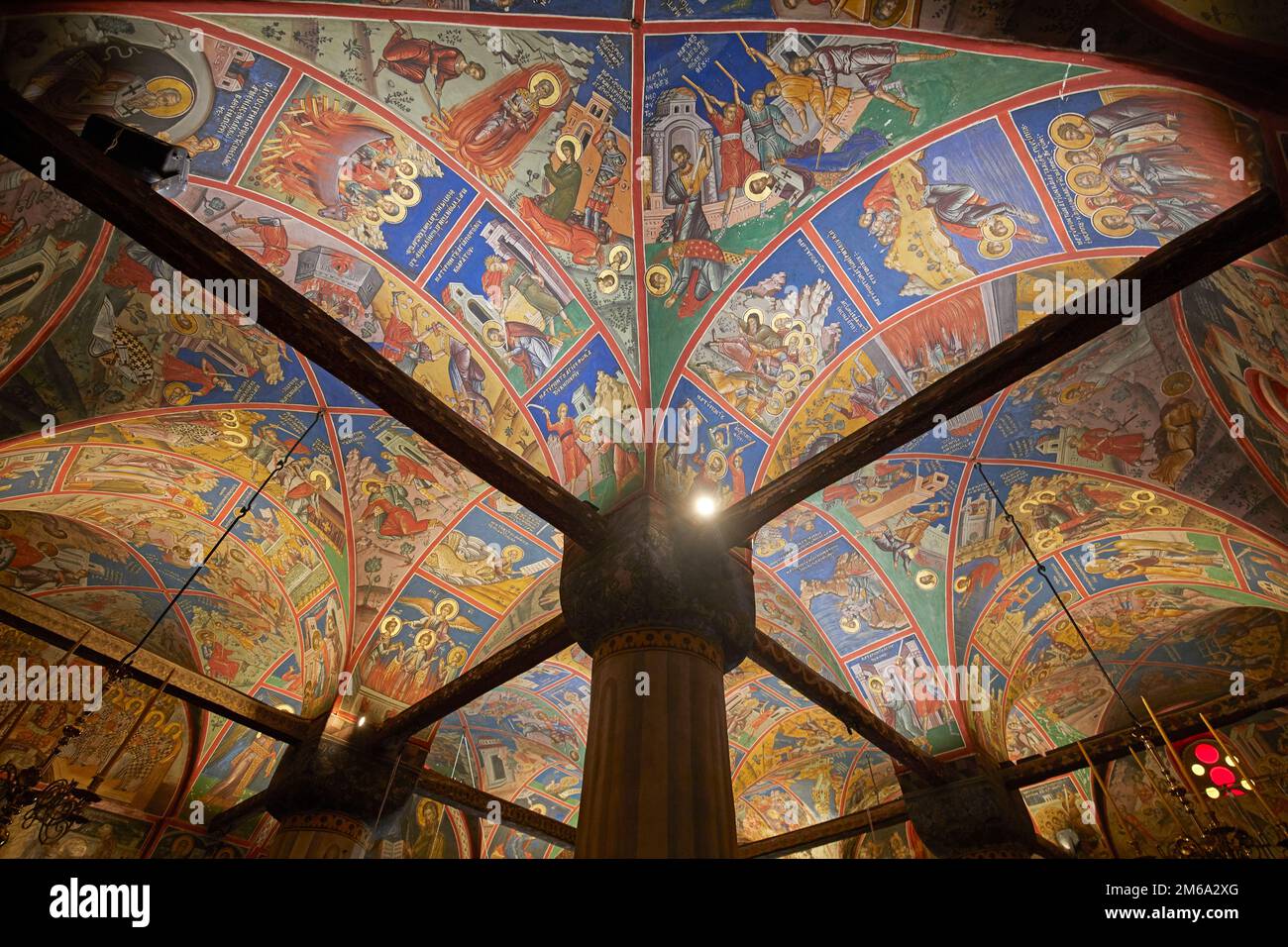 Paintings at the Great Meteoron Holy Monastery, Meteora, Greece Stock ...
