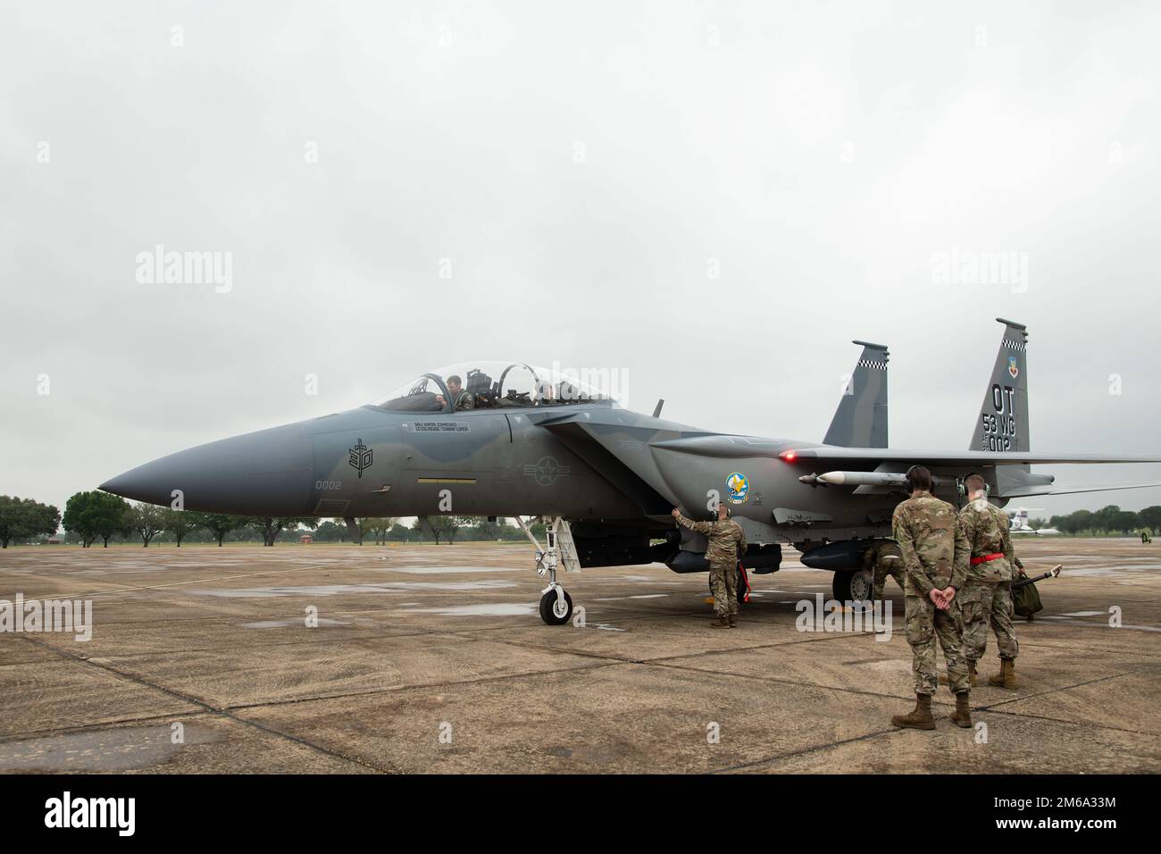 U.S. Air Force members of the 96th Maintenance Squadron conduct post ...