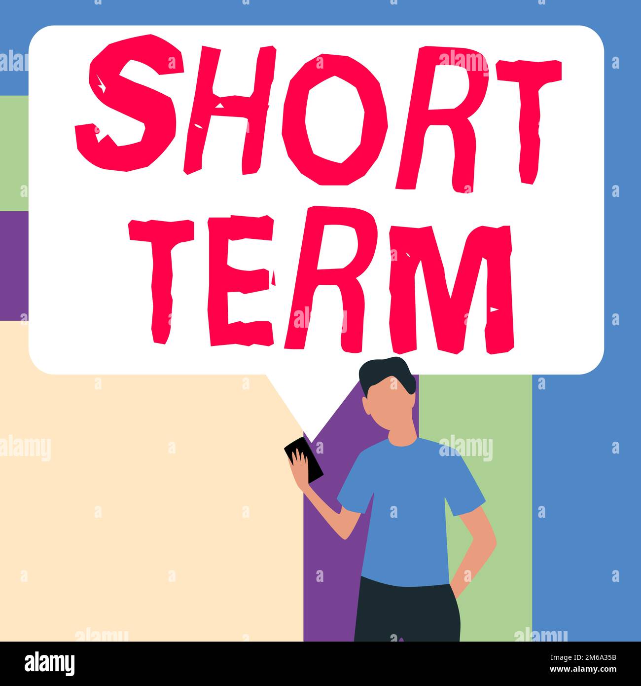 Sign displaying Short Term. Word Written on occurring over or involving ...