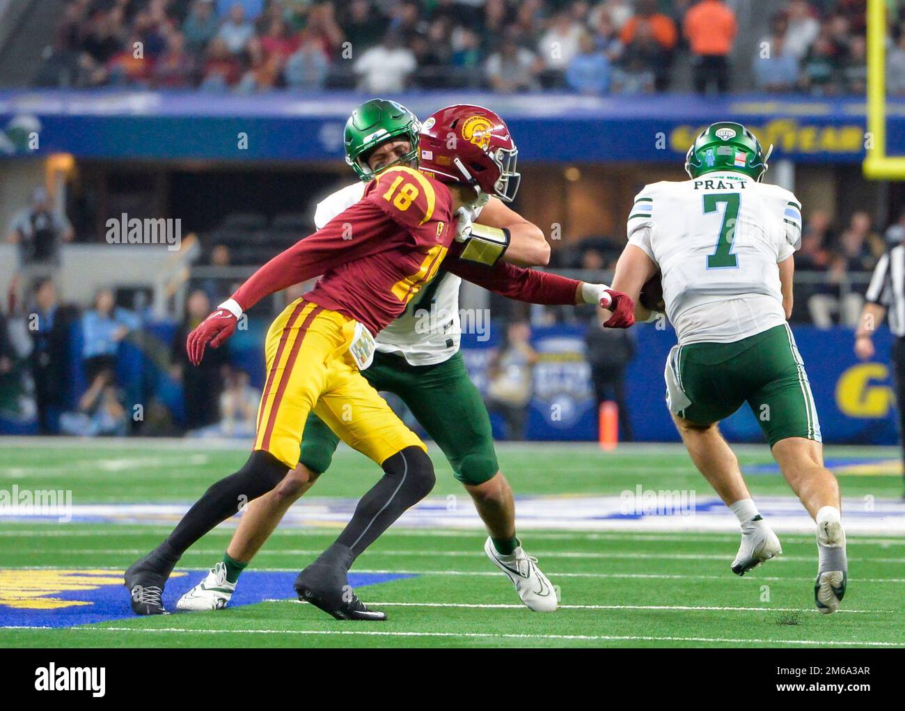 Arlington, Texas, USA. 2nd Jan, 2023. Tulane Green Wave quarterback ...