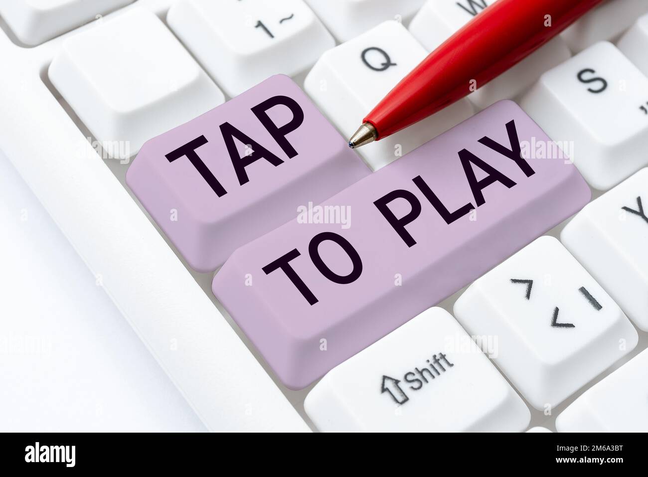 Conceptual caption Tap To Play. Business overview Touch the screen to ...