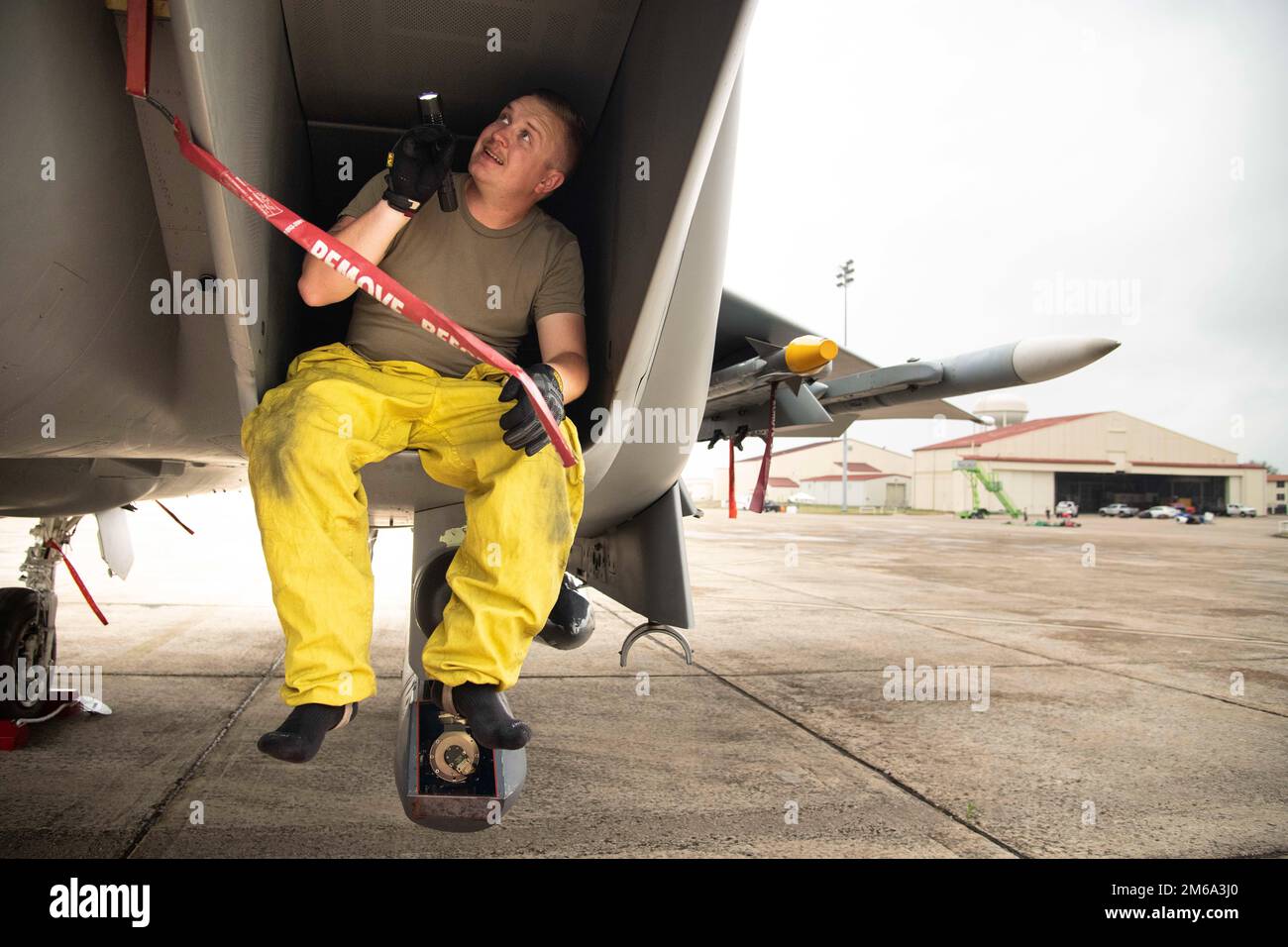 U.S. Air Force Staff Sgt. Alex Henning, 96th Maintenance Squadron crew ...