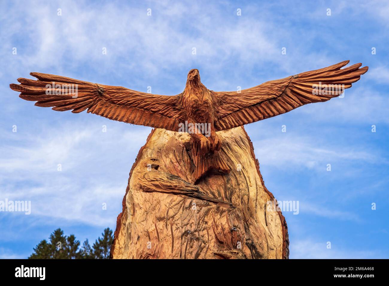 A Red Kite sculpture on the Elan Valley Sculpture Trail, Powys, Wales ...
