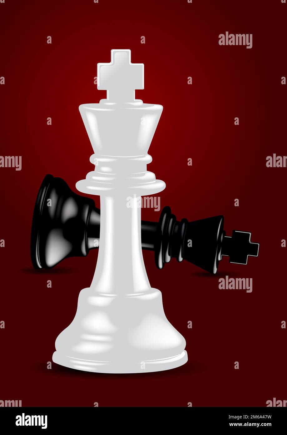 Chess White King - Winner - Vector Illustration Stock Photo - Alamy