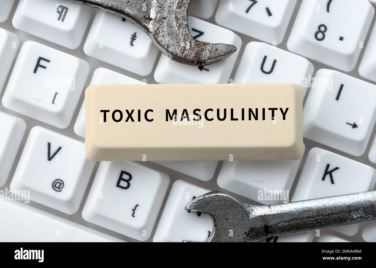 Conceptual display Toxic Masculinity. Internet Concept describes narrow ...