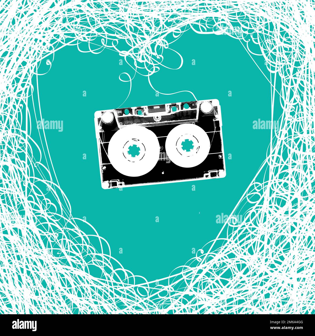 Tangled cassette tape hi-res stock photography and images - Alamy