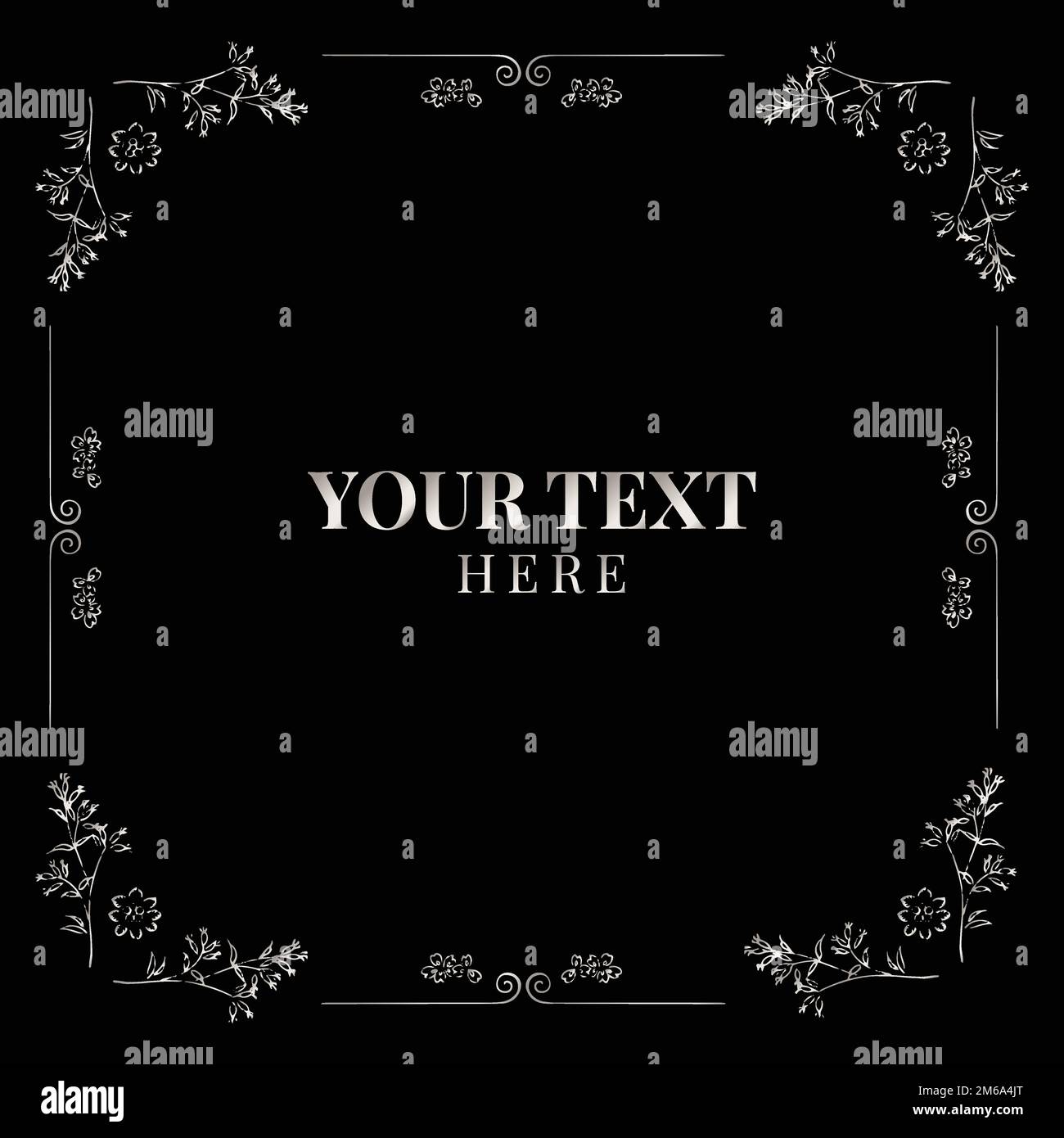 Vintage floral ornament frame vector Stock Vector Image & Art - Alamy