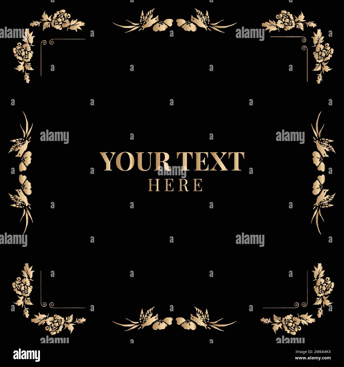 Vintage floral ornament frame vector Stock Vector Image & Art - Alamy