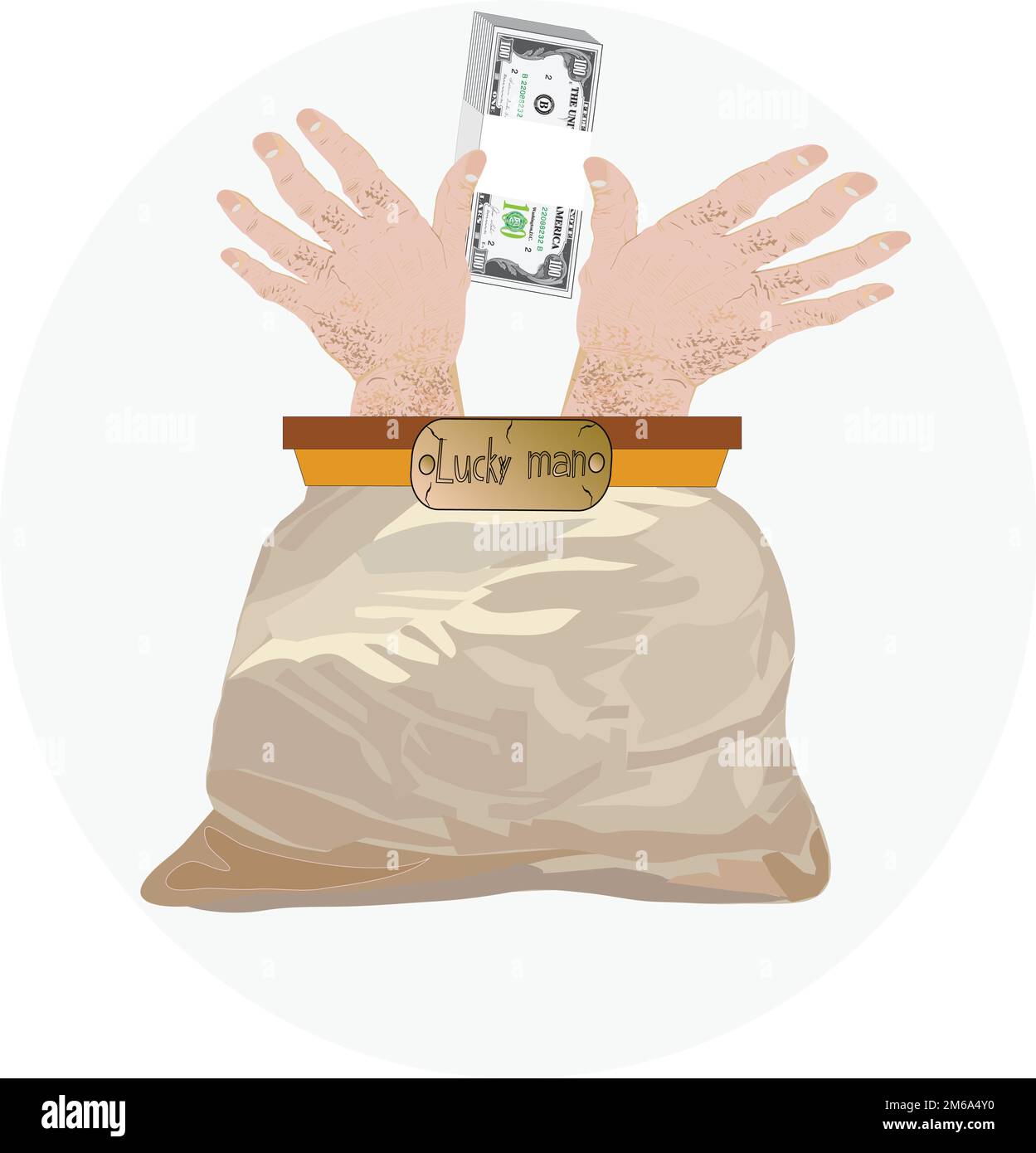 Hand in a bag Stock Photo - Alamy