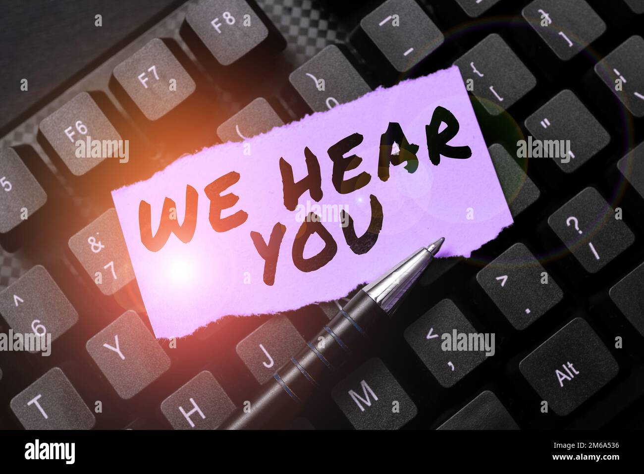 Conceptual display We Hear You. Business approach Listening intently ...