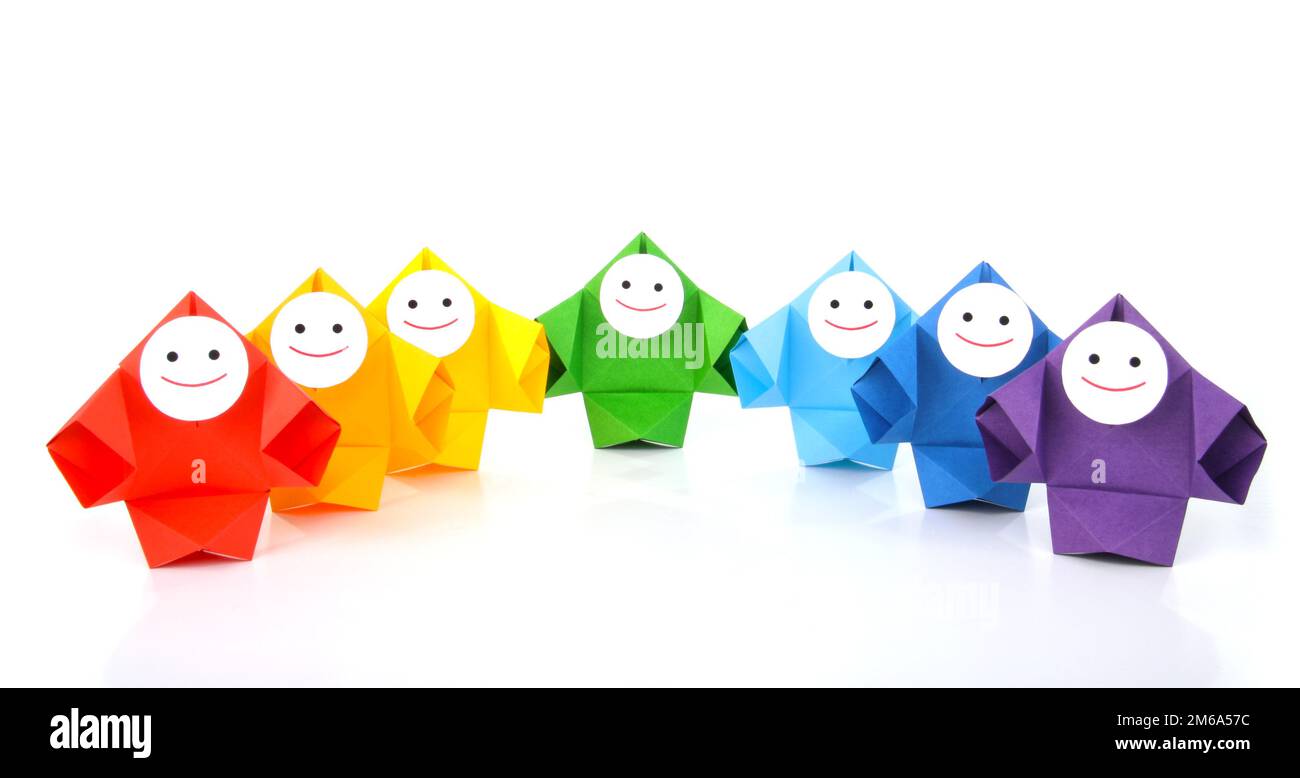 Painting and rainbow color metaphor Stock Photo - Alamy