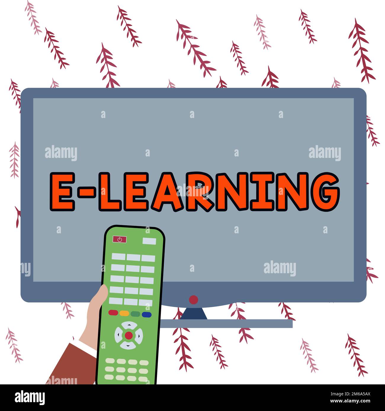 Conceptual display E Learning. Conceptual photo Lessons conducted via ...