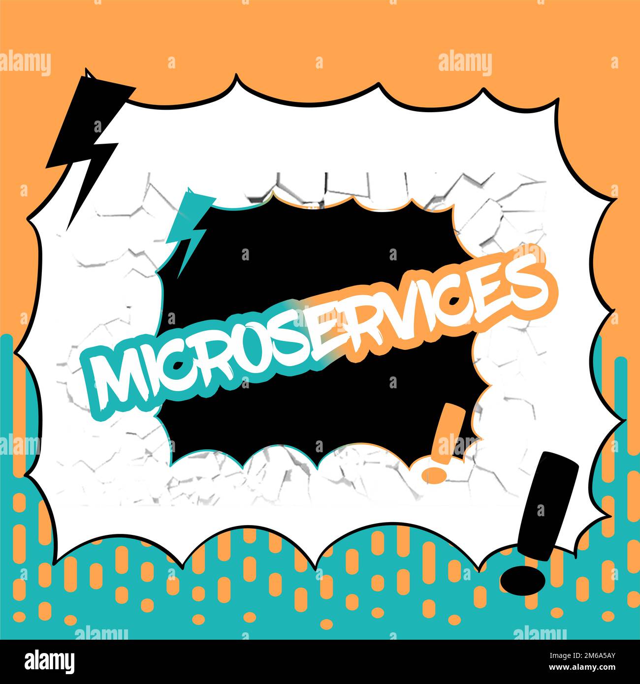 Text showing inspiration Microservices, Word for Software development ...