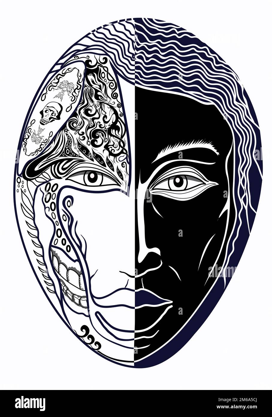 African black white art Cut Out Stock Images & Pictures - Alamy