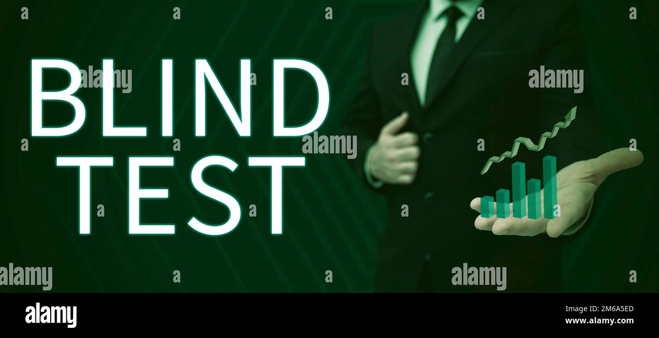 Text showing inspiration Blind Test. Business approach Social ...