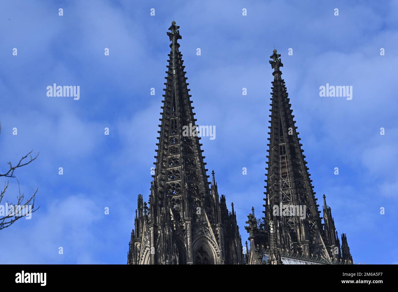 Cologne, Germany. 03rd Jan, 2023. Cologne cathedral, cathedral spires ...