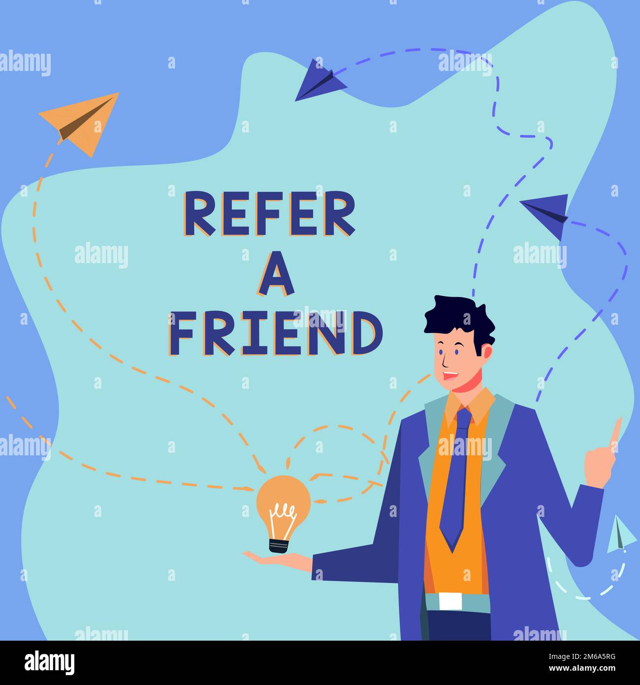 Hand writing sign Refer A Friend. Word for Recommendation Appoint ...