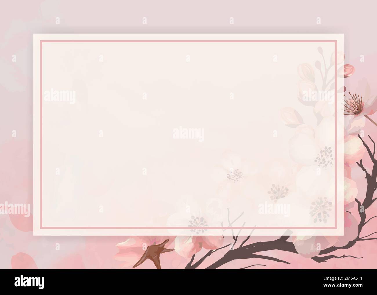 Blank floral card design vector Stock Vector Image & Art - Alamy