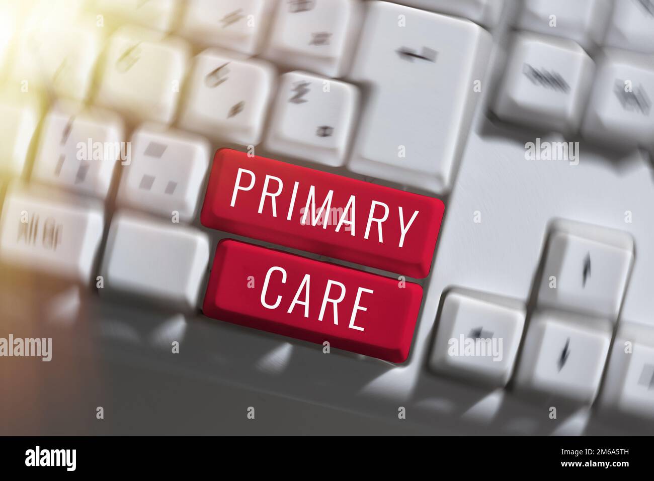 Hand writing sign Primary Care. Concept meaning health care provided by ...
