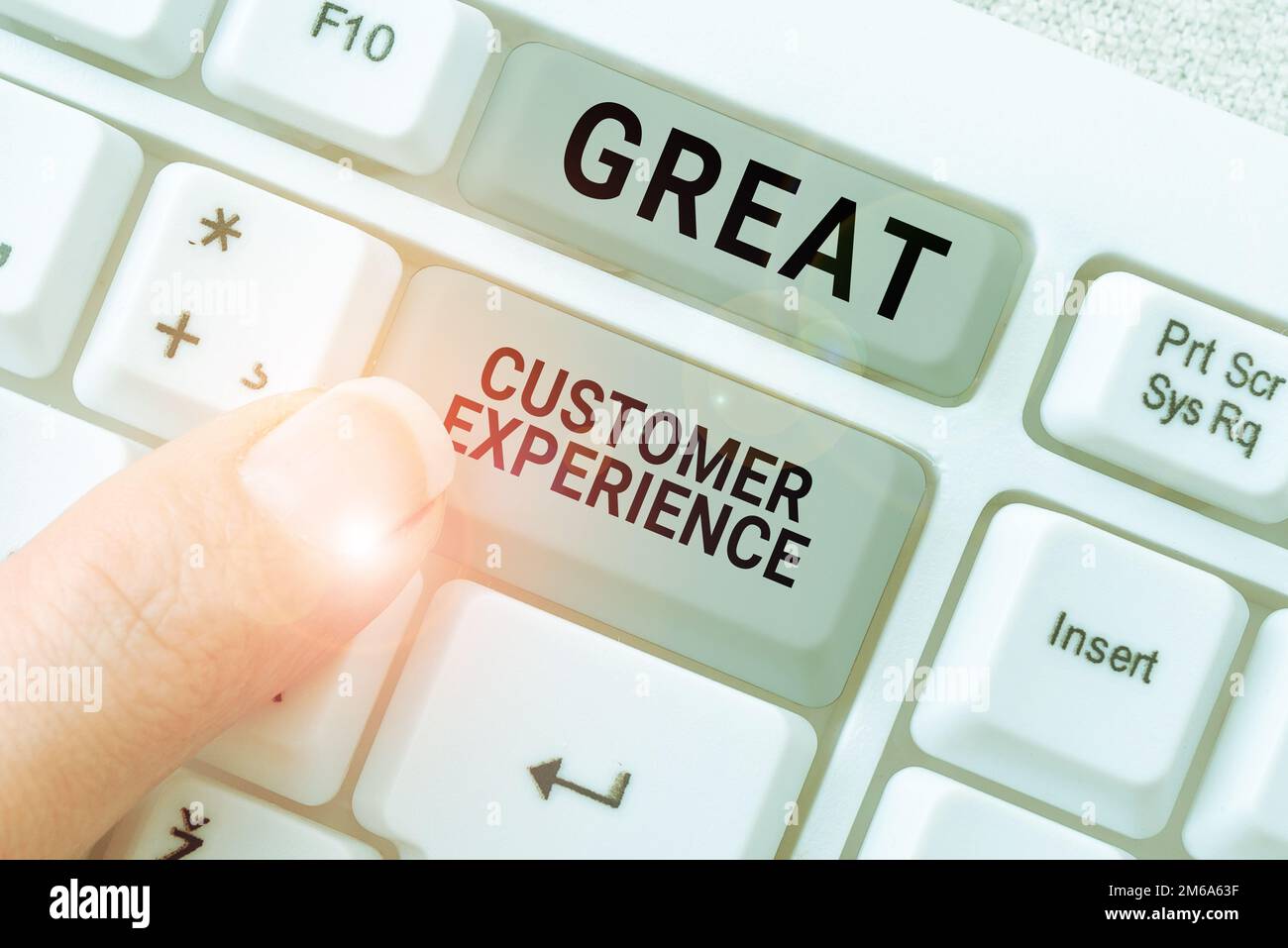 Text caption presenting Great Customer Experience. Business overview ...