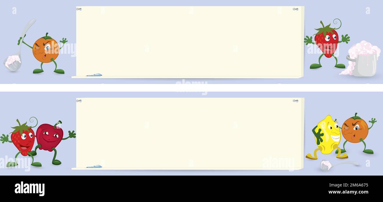 Cartoon illustration funny fruits hi-res stock photography and images ...