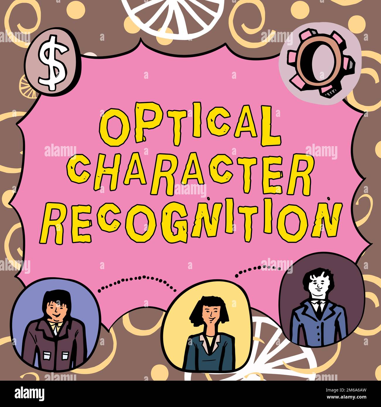 Writing displaying text Optical Character Recognition. Word for the ...