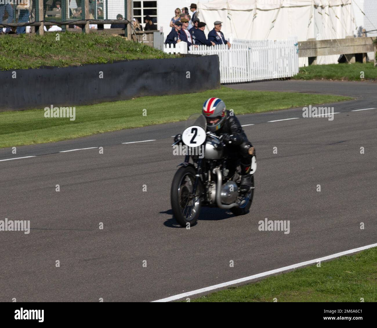 1952 Triumph T110 650cc motorcycle No.2 at the 2022 Goodwood Revival ...