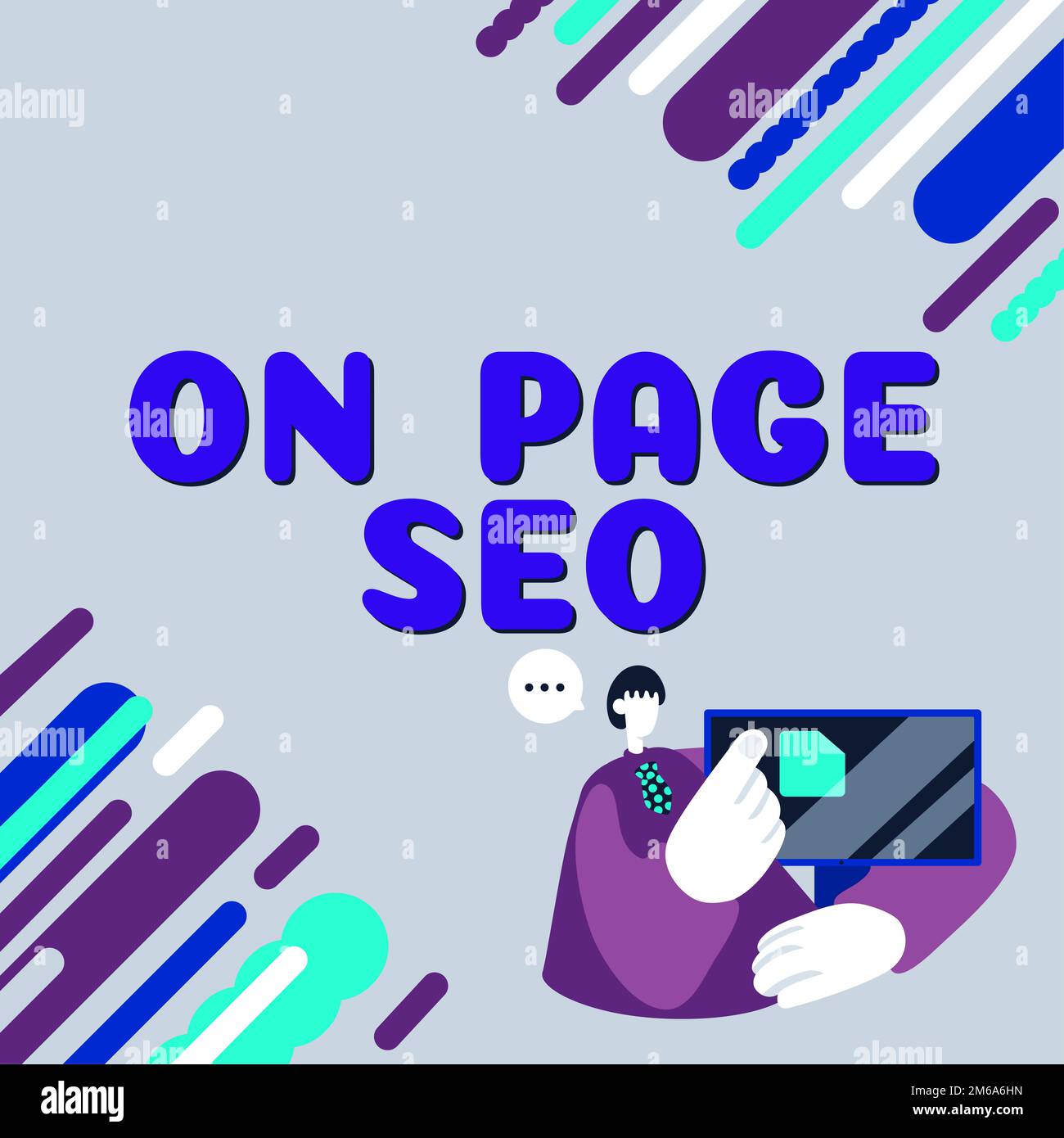 Hand writing sign On Page Seo. Word Written on allow users to provision ...