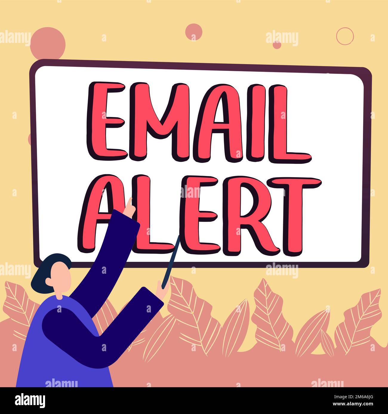 Conceptual caption Email Alert. Concept meaning emails auto generated ...