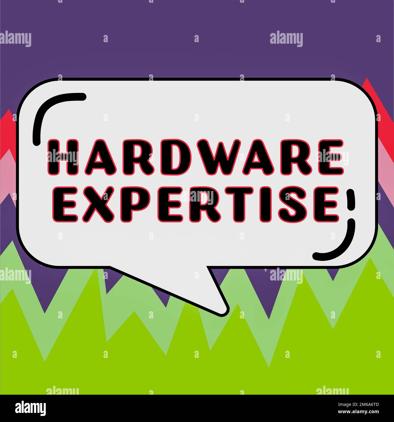 Text caption presenting Hardware Expertise. Business approach machines ...