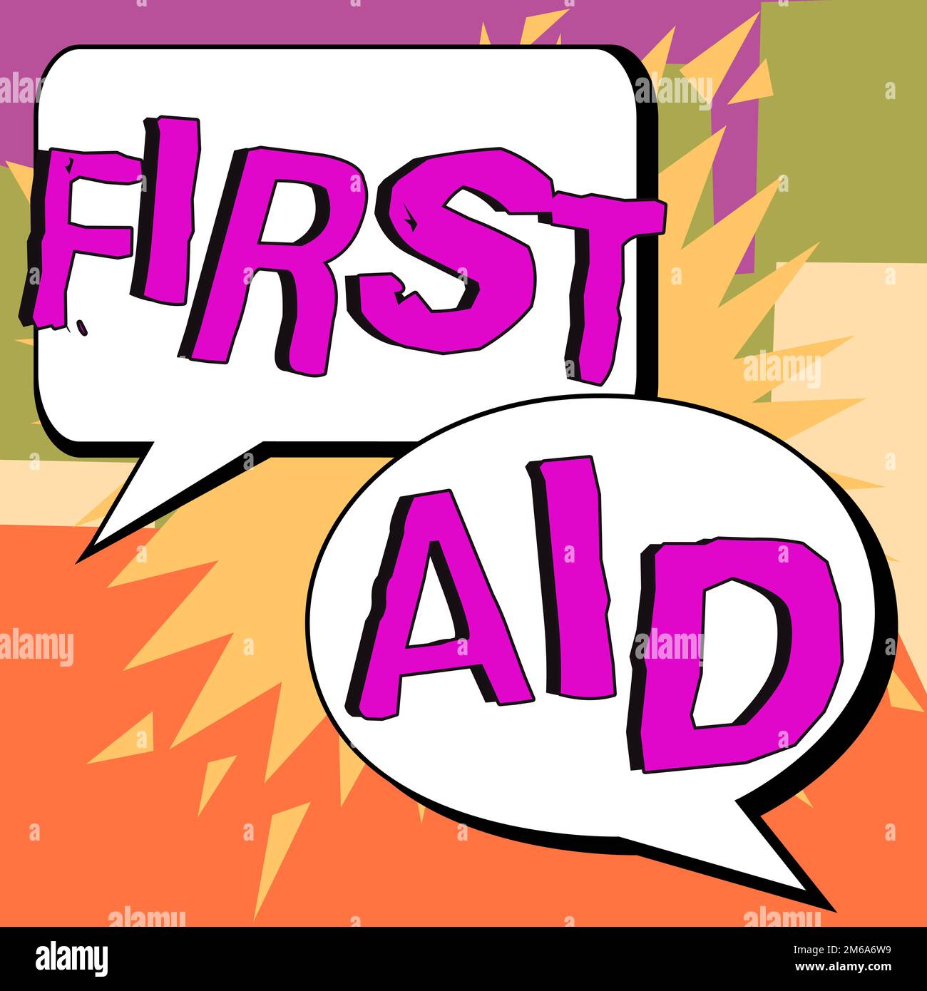 Text sign showing First Aid. Concept meaning Practise of healing small ...