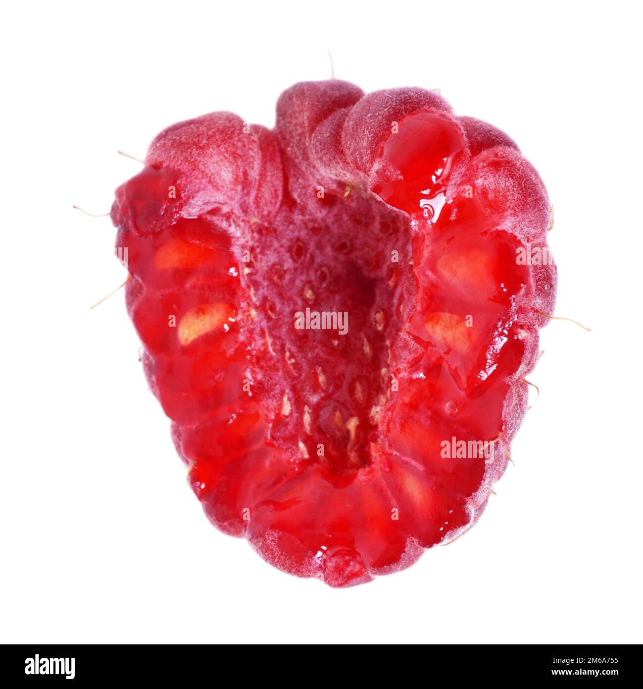 Half of Red raspberry Stock Photo - Alamy