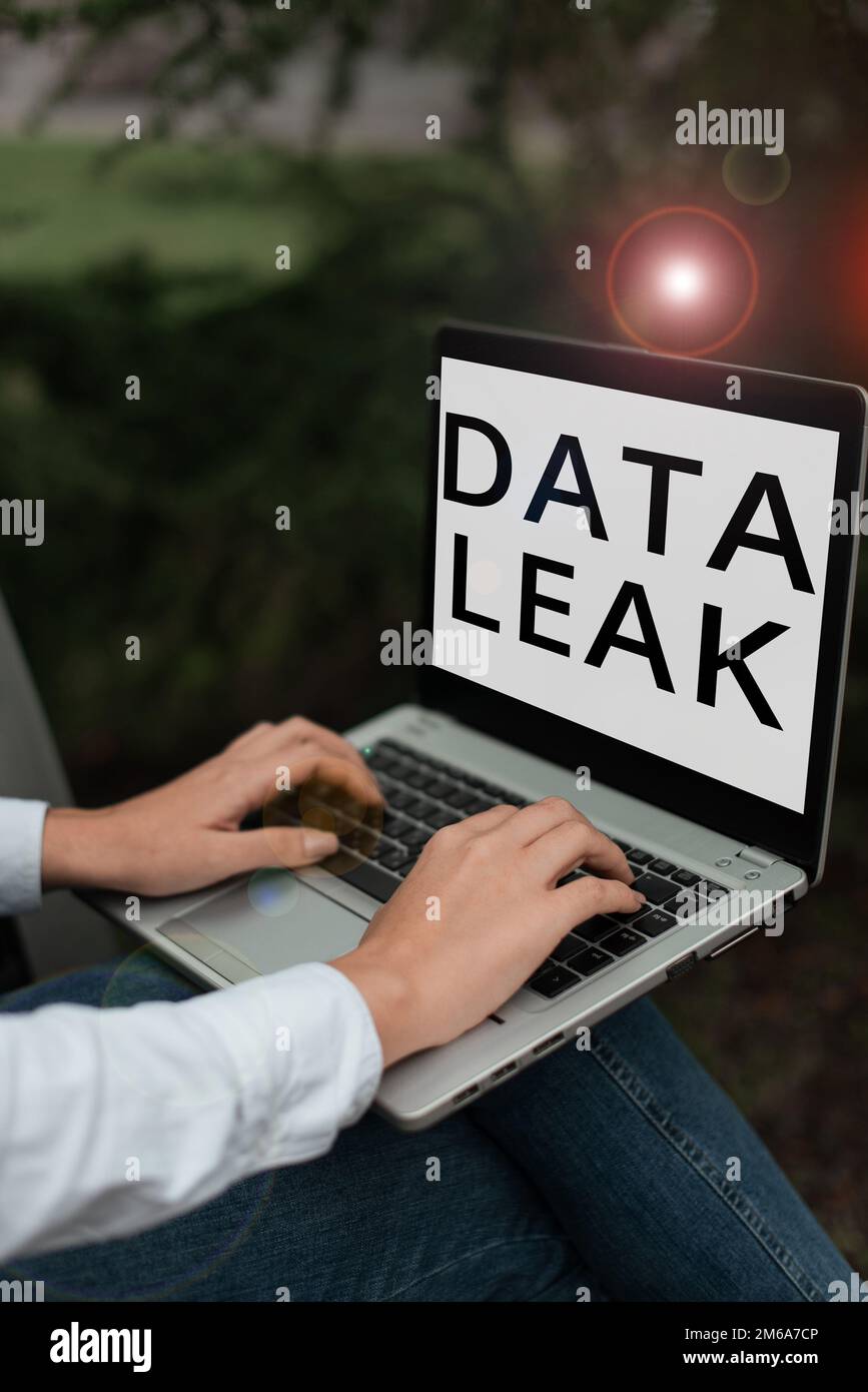 Handwriting text Data Leak, Business concept released illegal ...