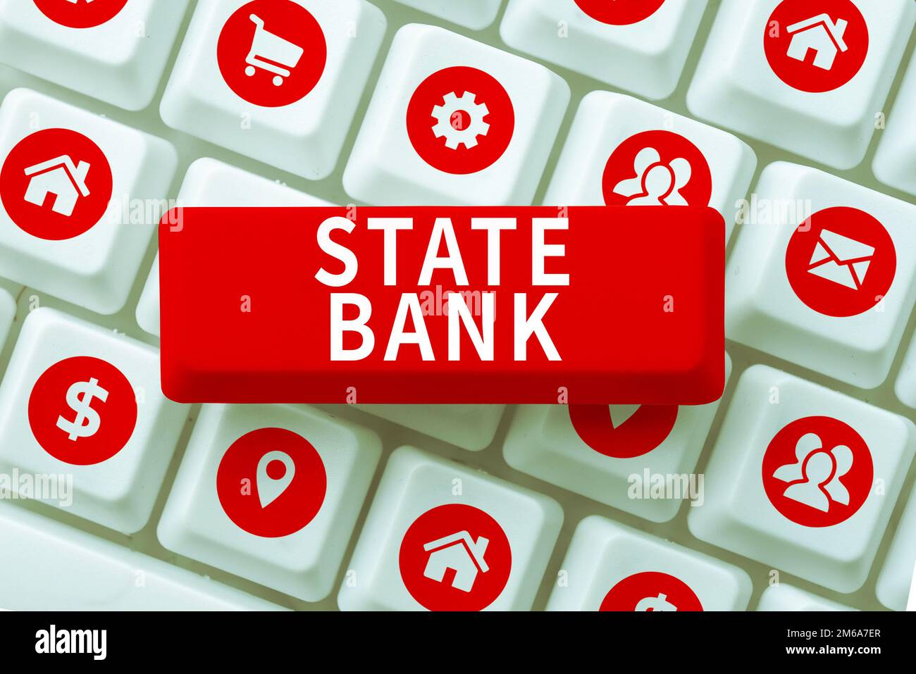 Sign displaying State Bank. Business approach generally a financial ...
