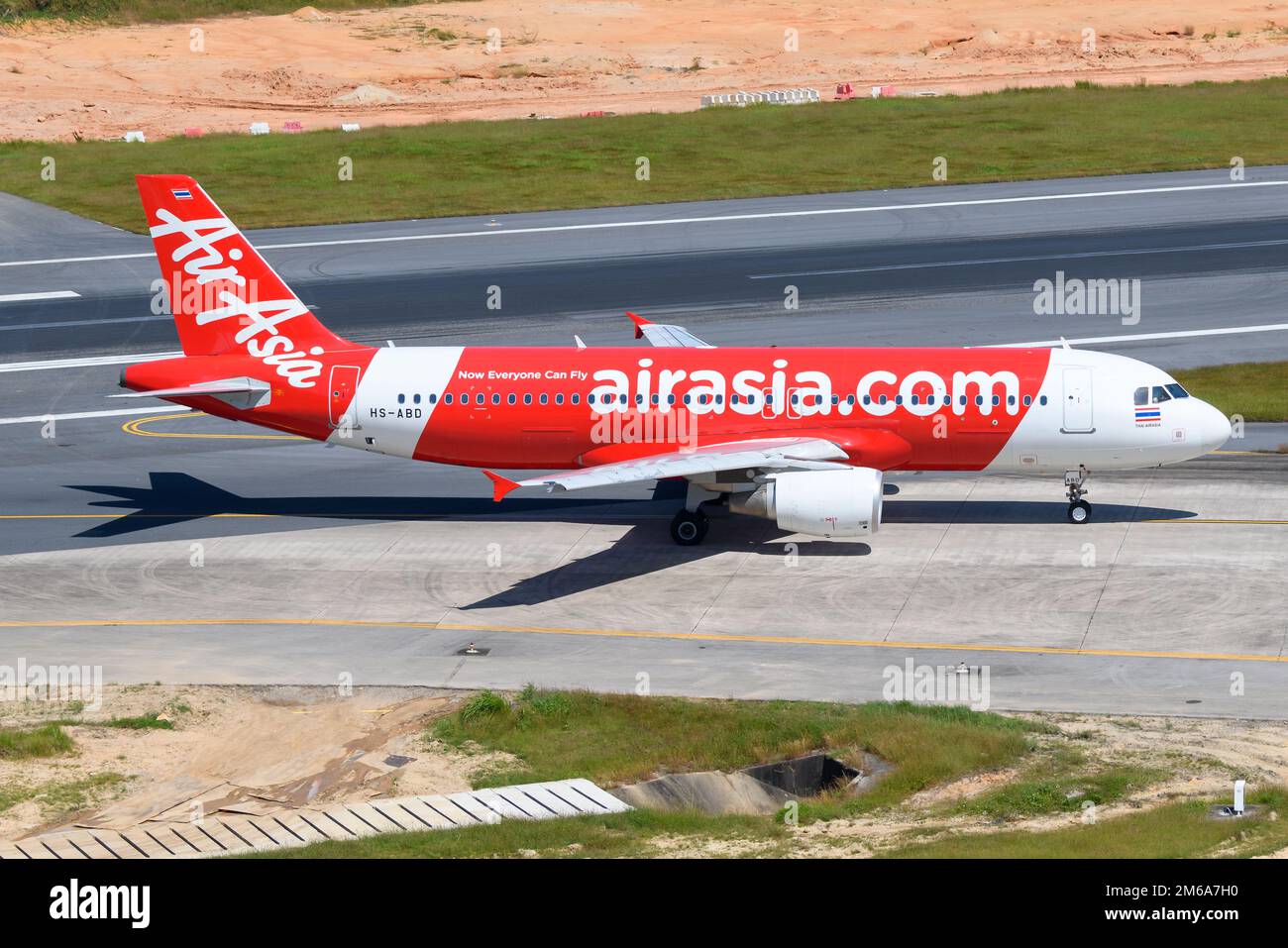 Air Asia Airbus A320 taxiing. Airplane of airline Thai AirAsia also ...