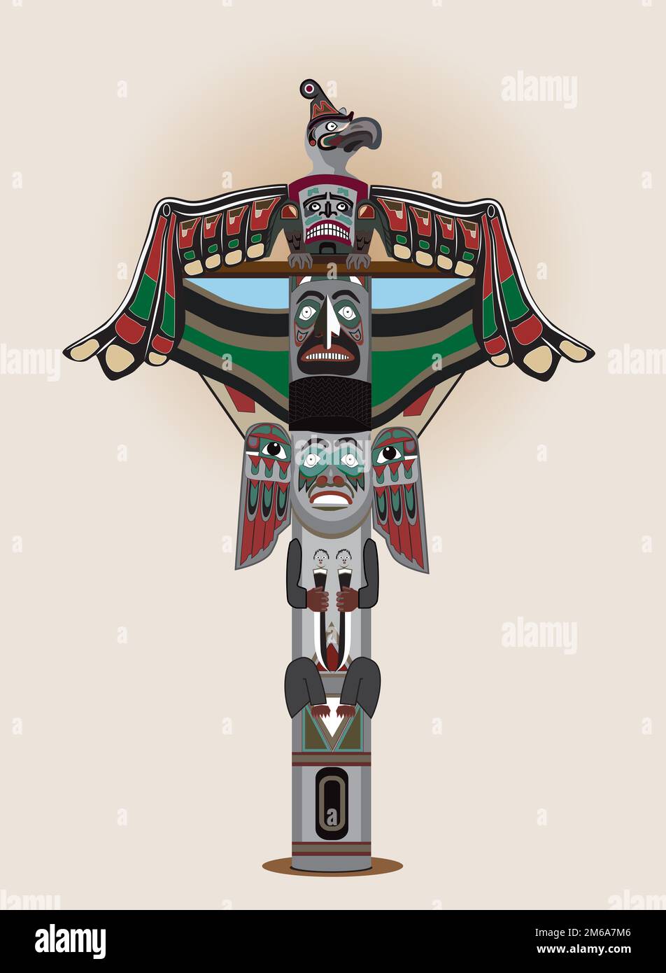 American Indian column Stock Photo - Alamy