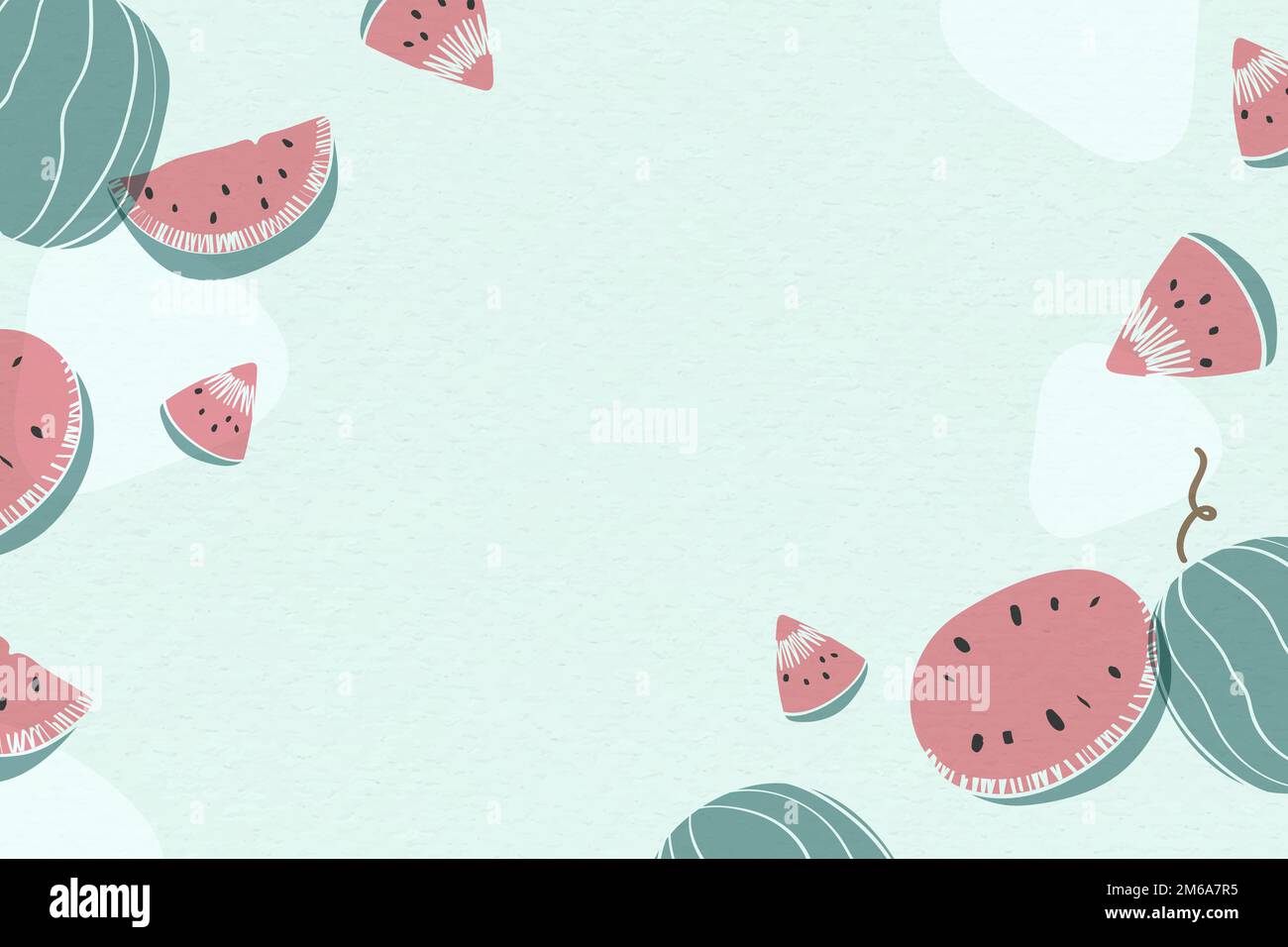 Watermelon patterned background with design space vector Stock Vector ...